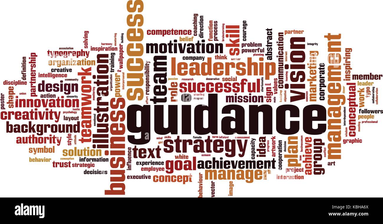 Guidance word cloud vertical concept. Vector illustration Stock Vector ...