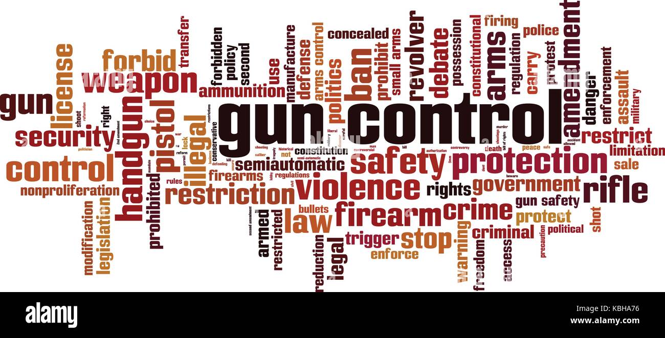 Gun control word cloud concept. Vector illustration Stock Vector Image ...