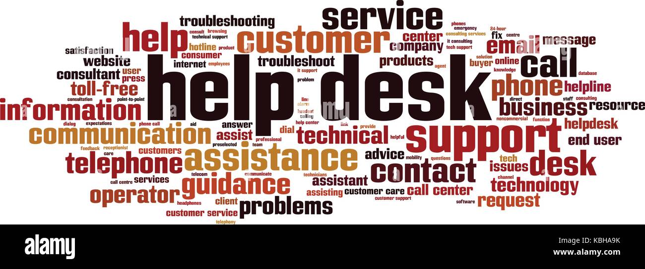 Help desk word cloud concept. Vector illustration Stock Vector Image ...