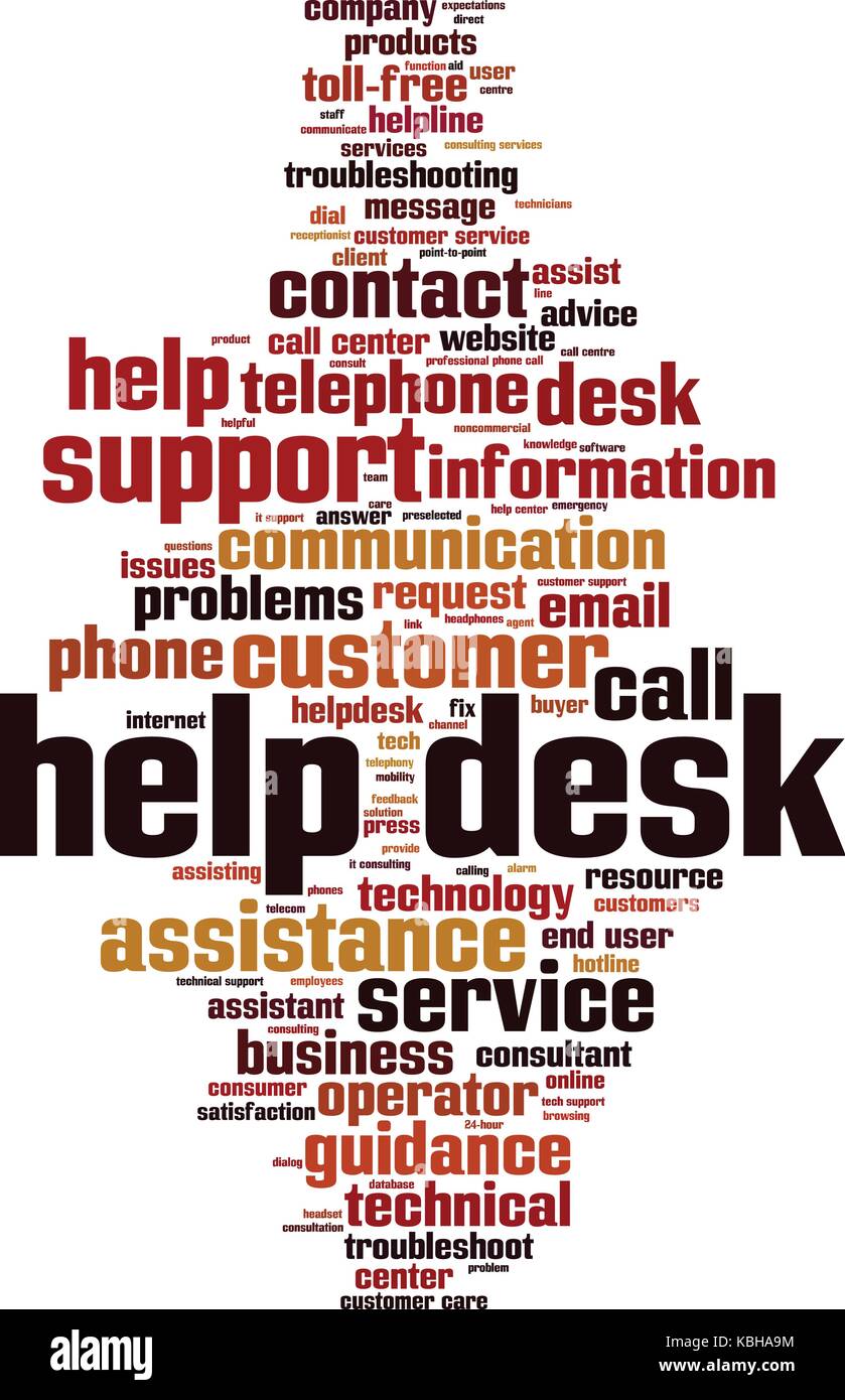 Help desk word cloud concept. Vector illustration Stock Vector Image ...