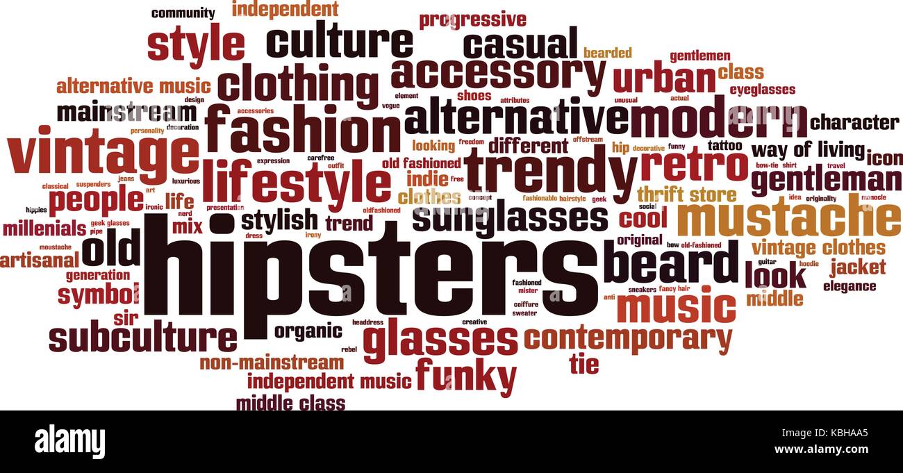 Hipsters word cloud concept. Vector illustration Stock Vector Image ...