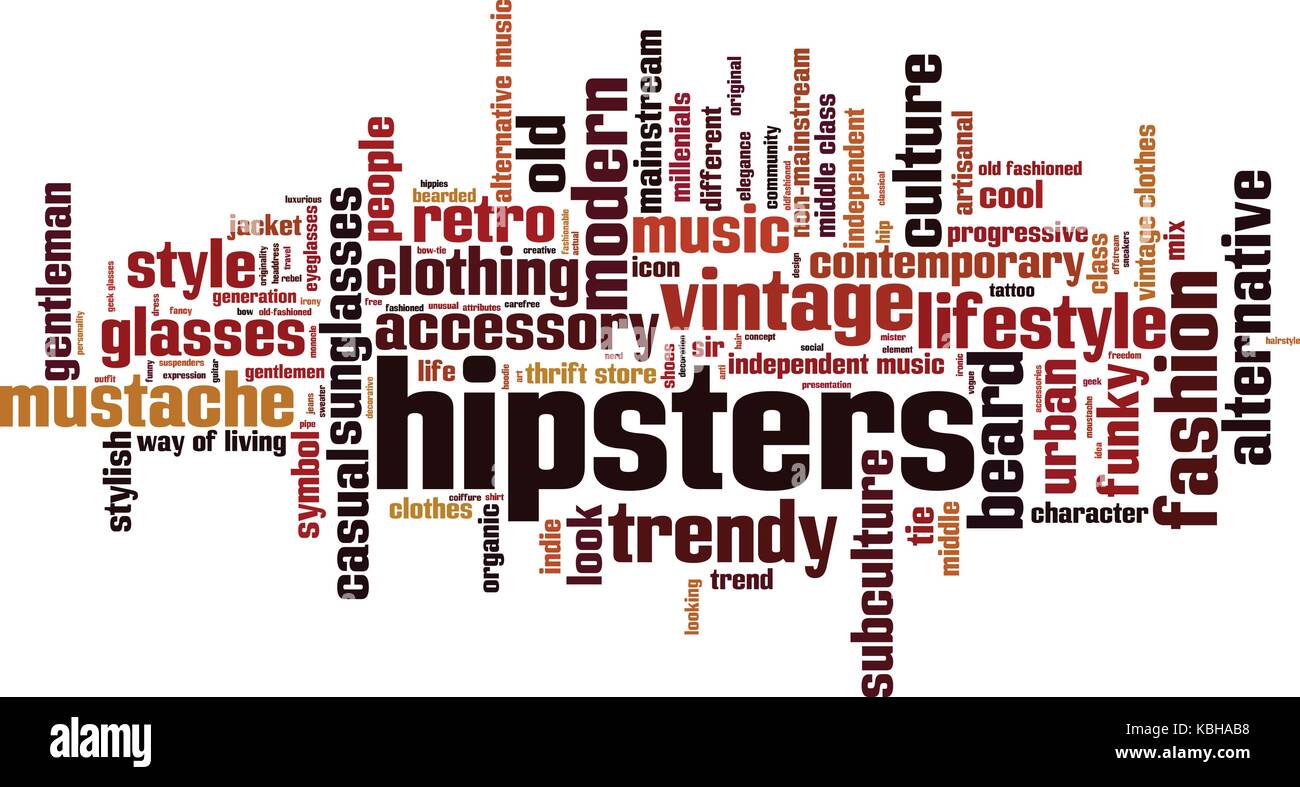 Hipsters word cloud concept. Vector illustration Stock Vector Image ...