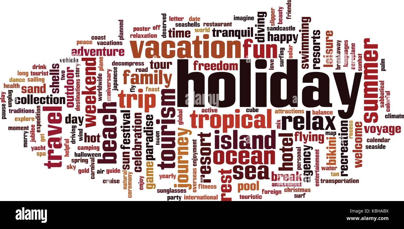 Holiday word cloud concept. Vector illustration Stock Vector Image ...