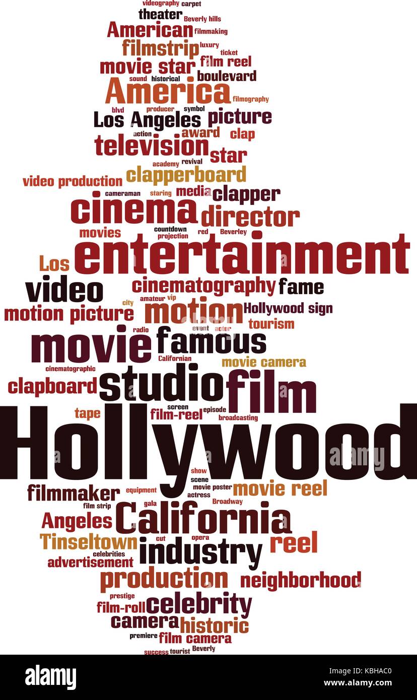 Hollywood word cloud concept. Vector illustration Stock Vector Image ...