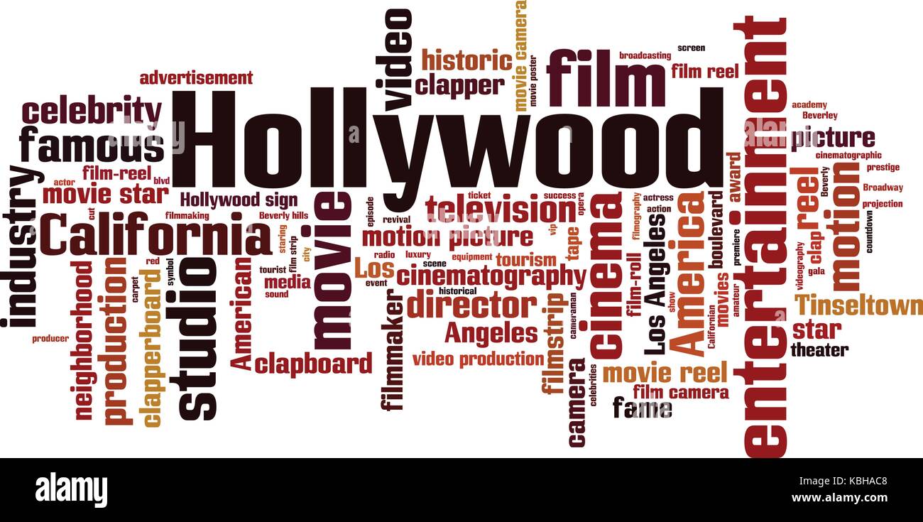 Hollywood word cloud concept. Vector illustration Stock Vector Image ...