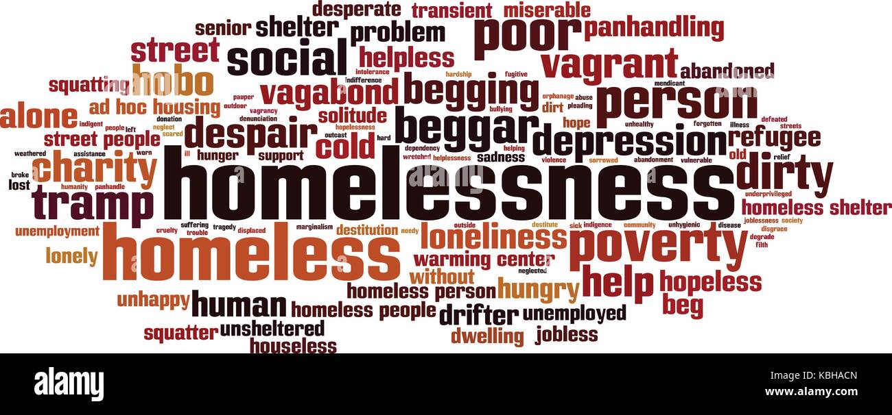 Homelessness word cloud concept. Vector illustration Stock Vector Image ...