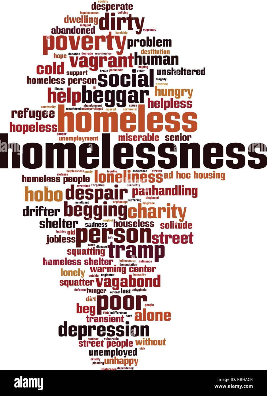 Homelessness word cloud concept. Vector illustration Stock Vector Image ...