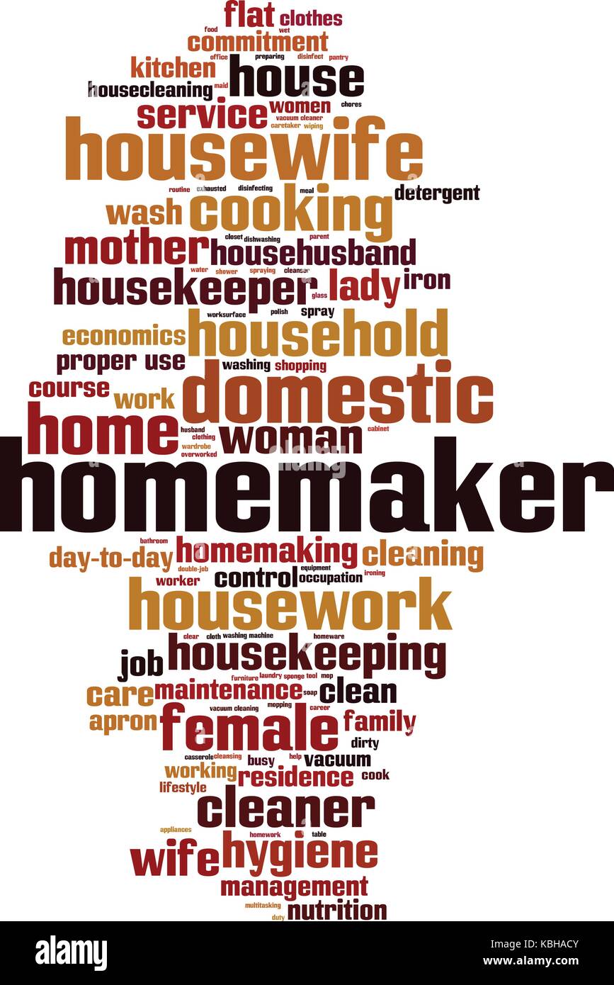 Homemaker word cloud concept. Vector illustration Stock Vector Image ...