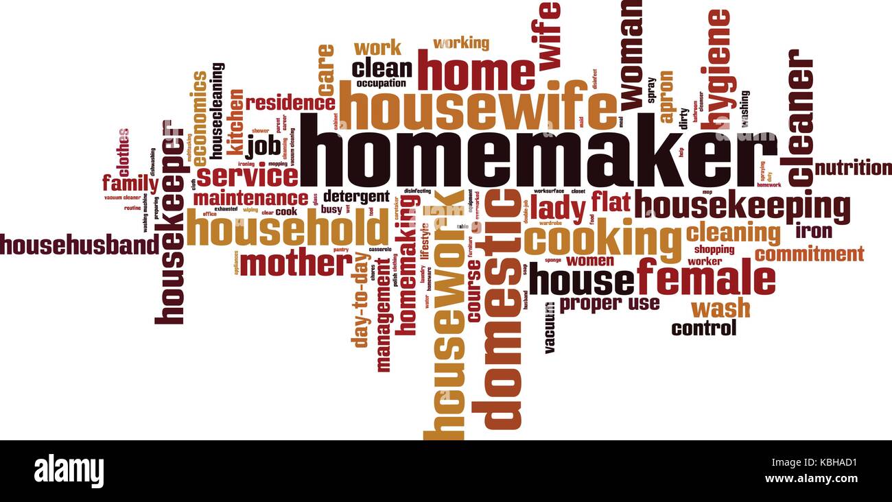 Homemaker word cloud concept. Vector illustration Stock Vector Image ...