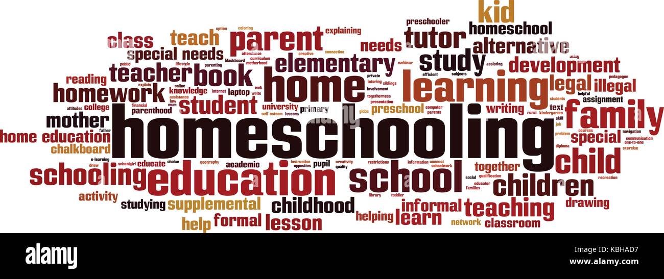 Homeschooling word cloud concept. Vector illustration Stock Vector ...