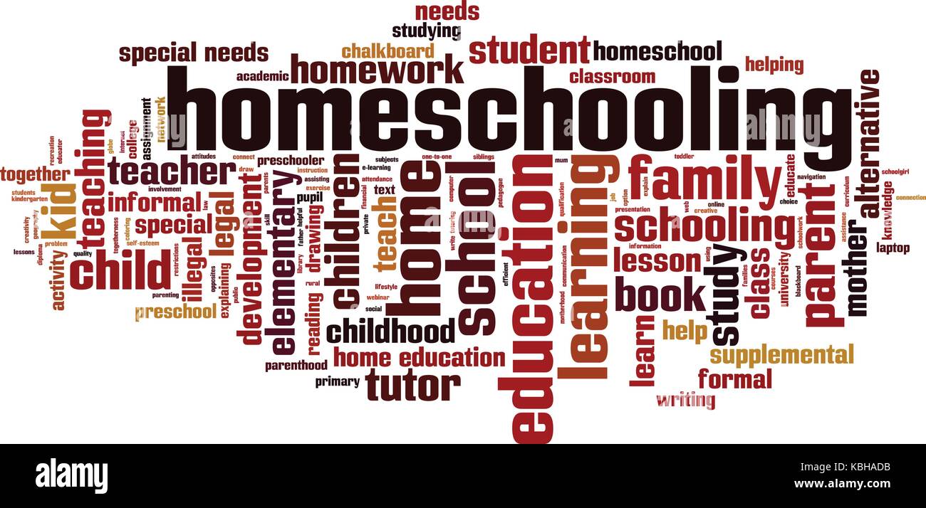 Homeschooling word cloud concept. Vector illustration Stock Vector ...