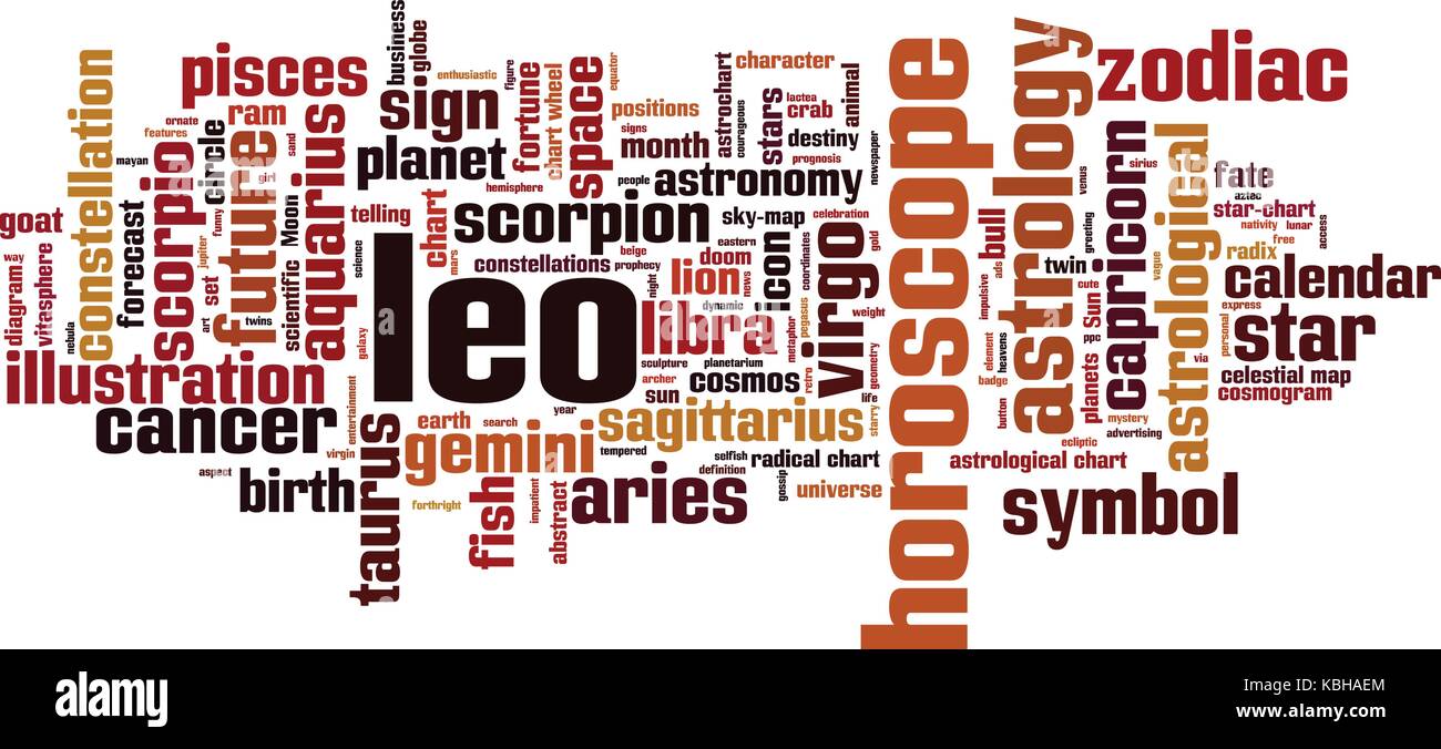 Leo word cloud concept. Vector illustration Stock Vector Image & Art ...