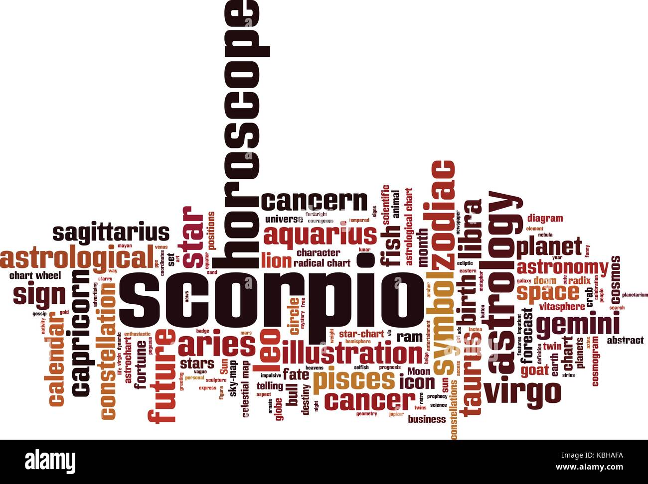 Scorpio word cloud concept. Vector illustration Stock Vector Image ...