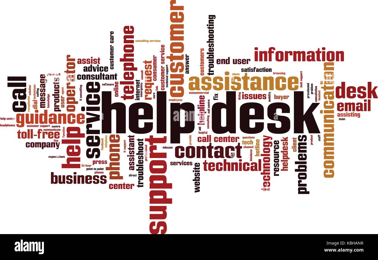 Help desk word cloud concept. Vector illustration Stock Vector Image ...