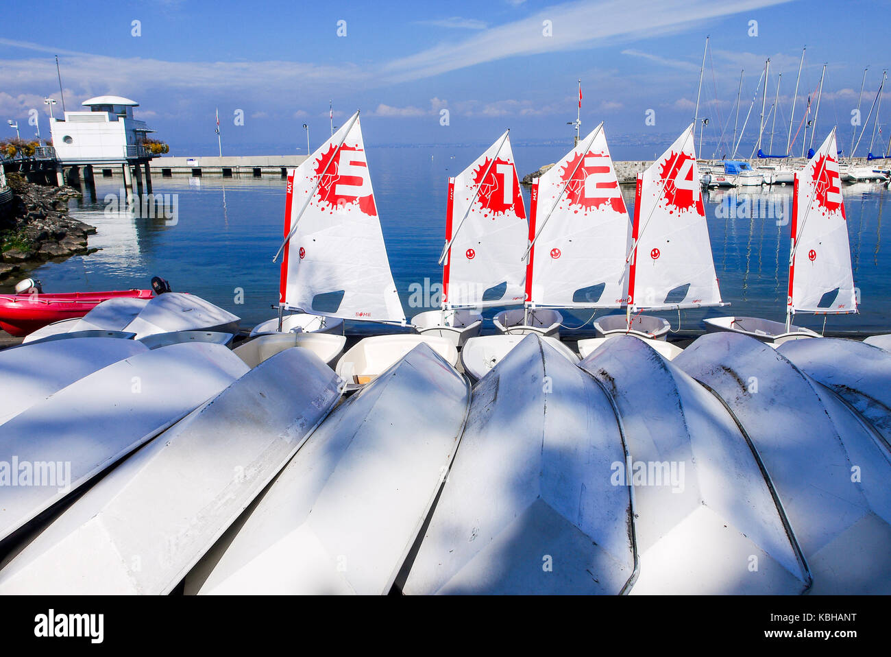 Evian les bains sailing boat hi-res stock photography and images - Alamy