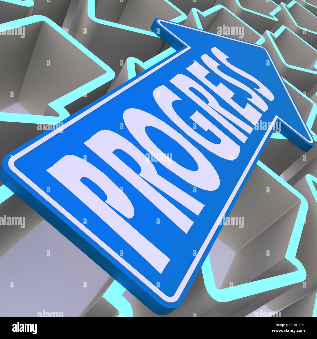 Progress blue arrow image with hi-res rendered artwork that could be ...
