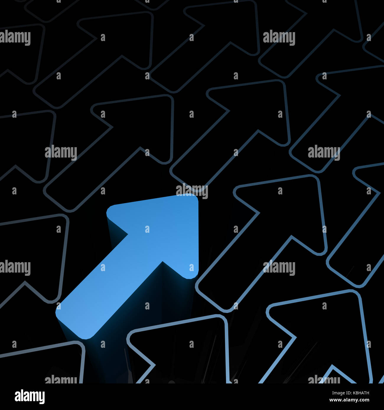 Blue arrow growth image with hi-res rendered artwork that could be used ...