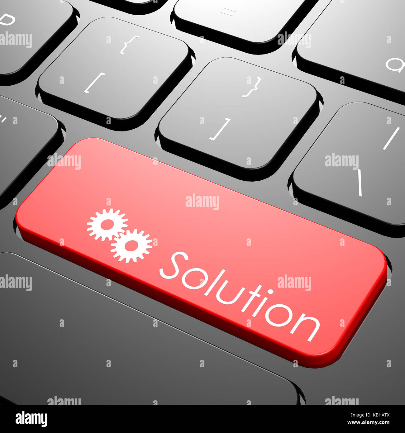 Solution keyboard image with hi-res rendered artwork that could be used ...