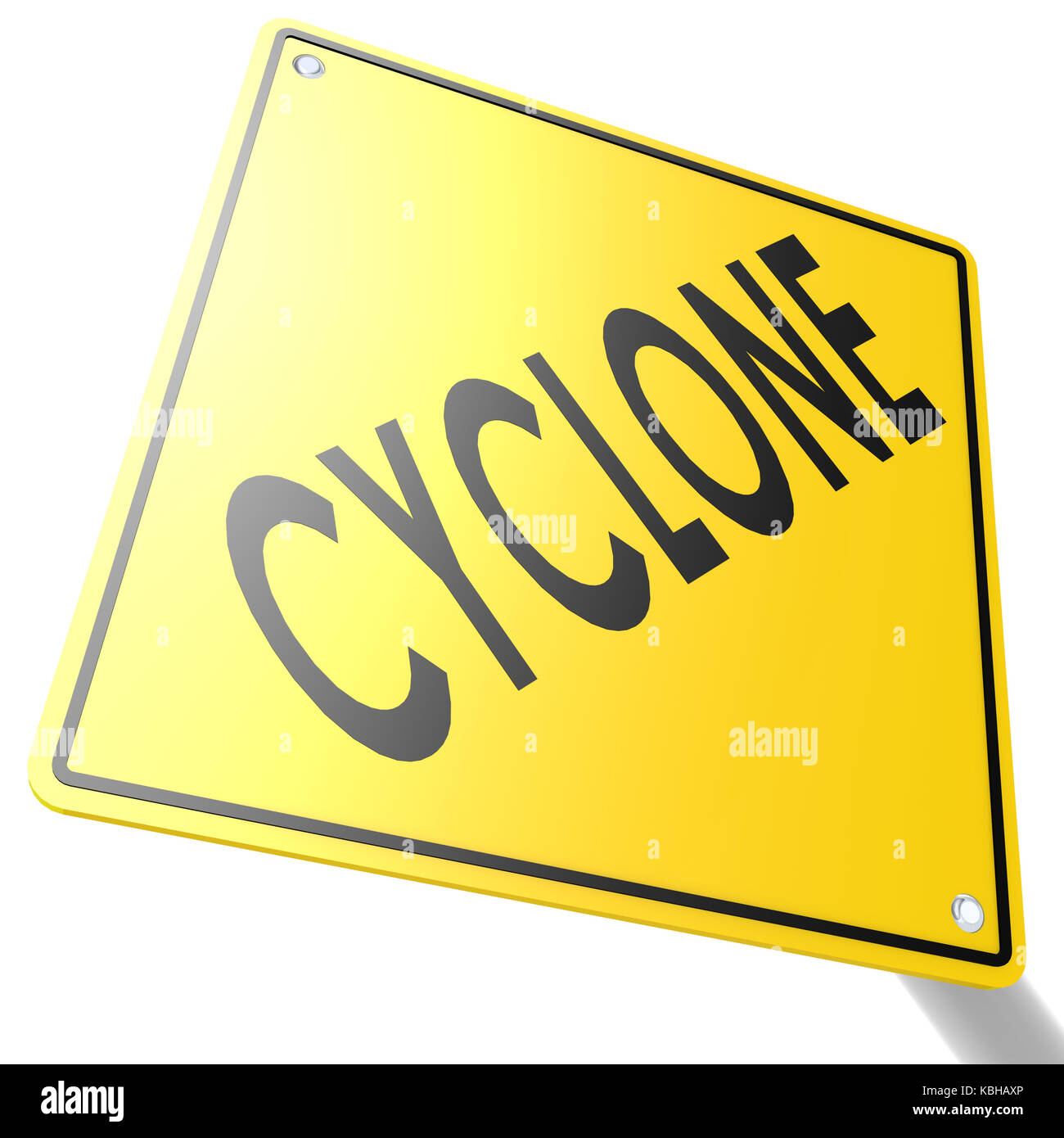 Road sign with cyclone Stock Photo - Alamy