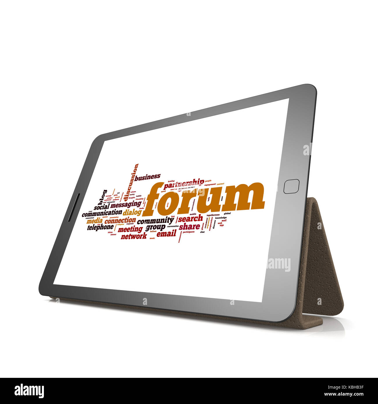 Forum word cloud on tablet image with hi-res rendered artwork that ...
