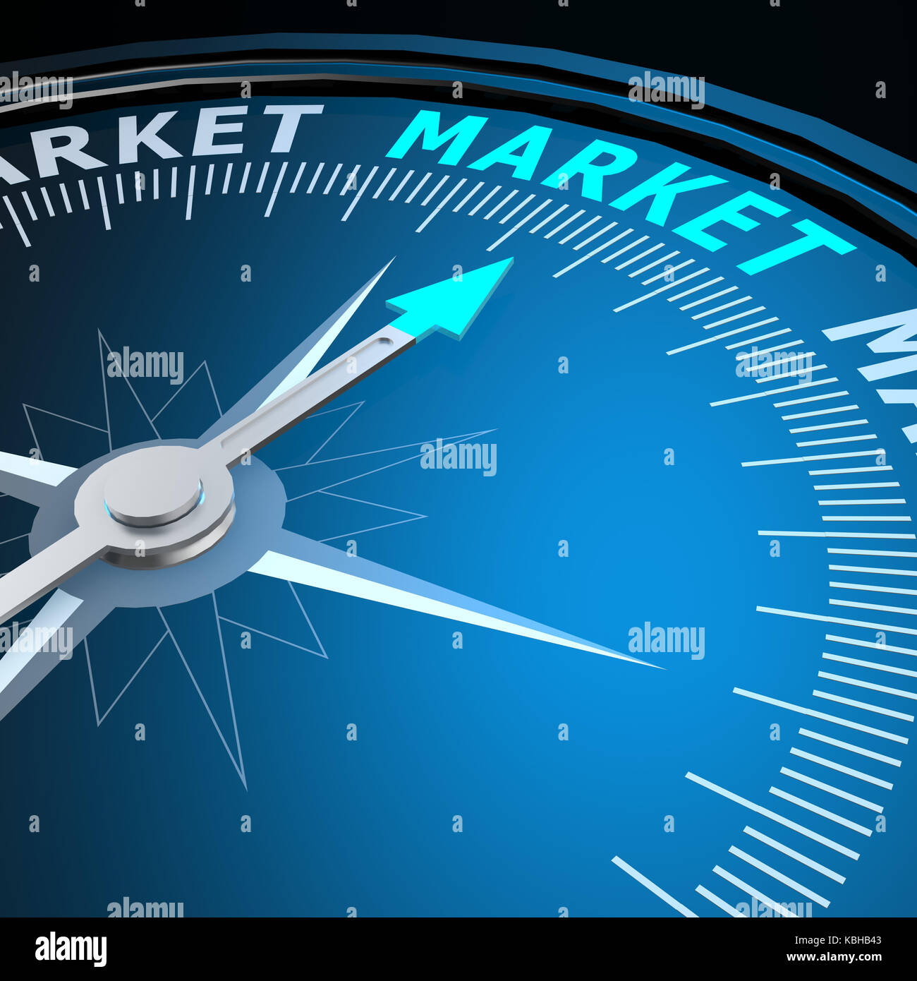 Market word on compass image with hi-res rendered artwork that could be ...