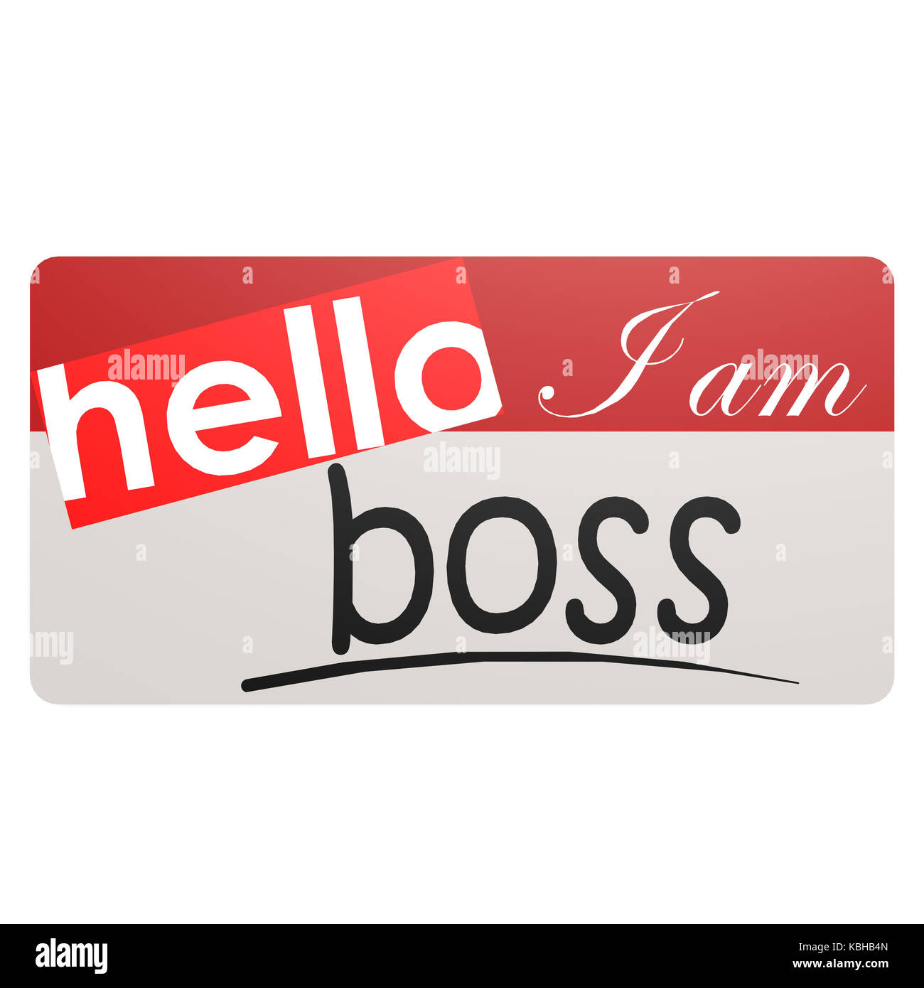 I am boss nametag image with hi-res rendered artwork that could be used ...