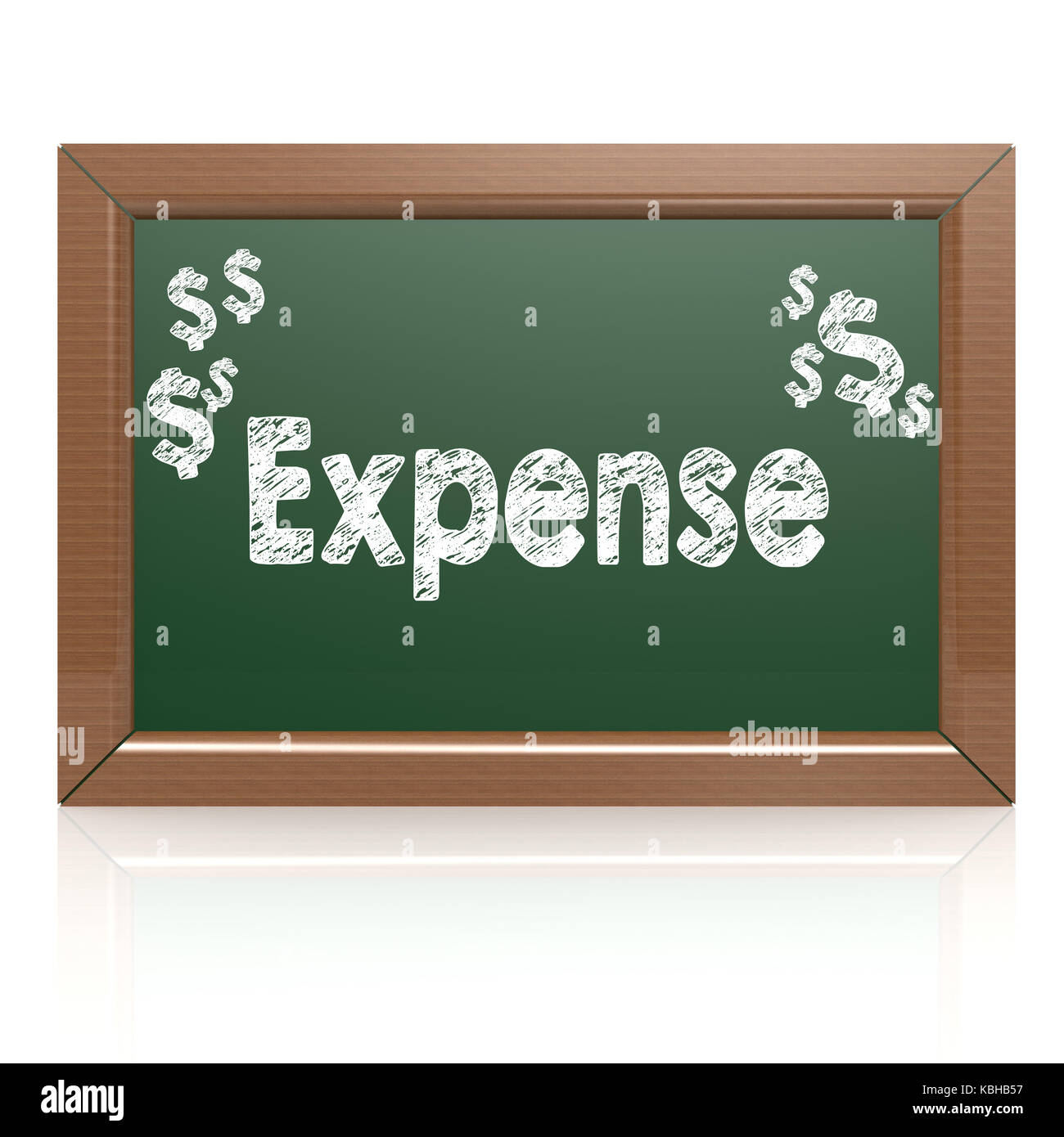 Expense word on chalkboard image with hi-res rendered artwork that ...