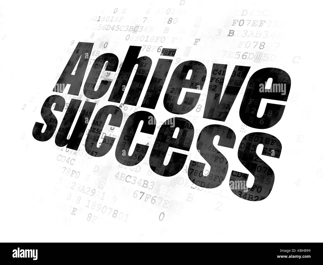 Finance concept: Achieve Success on Digital background Stock Photo - Alamy