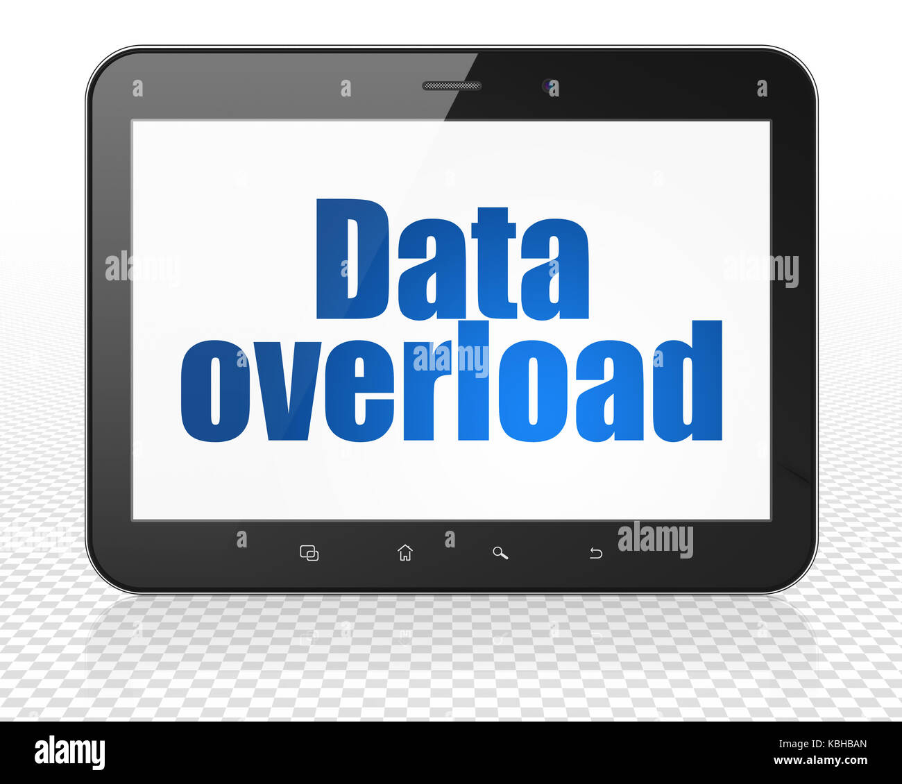 Data concept: Tablet Pc Computer with Data Overload on display Stock ...