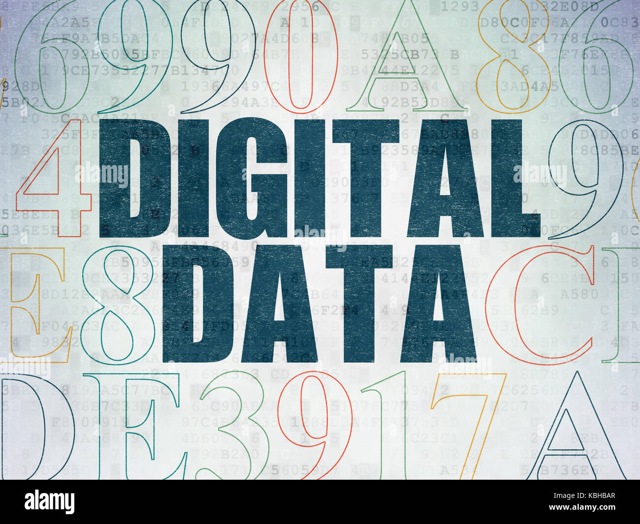Data concept: Digital Data on Digital Data Paper background Stock Photo ...