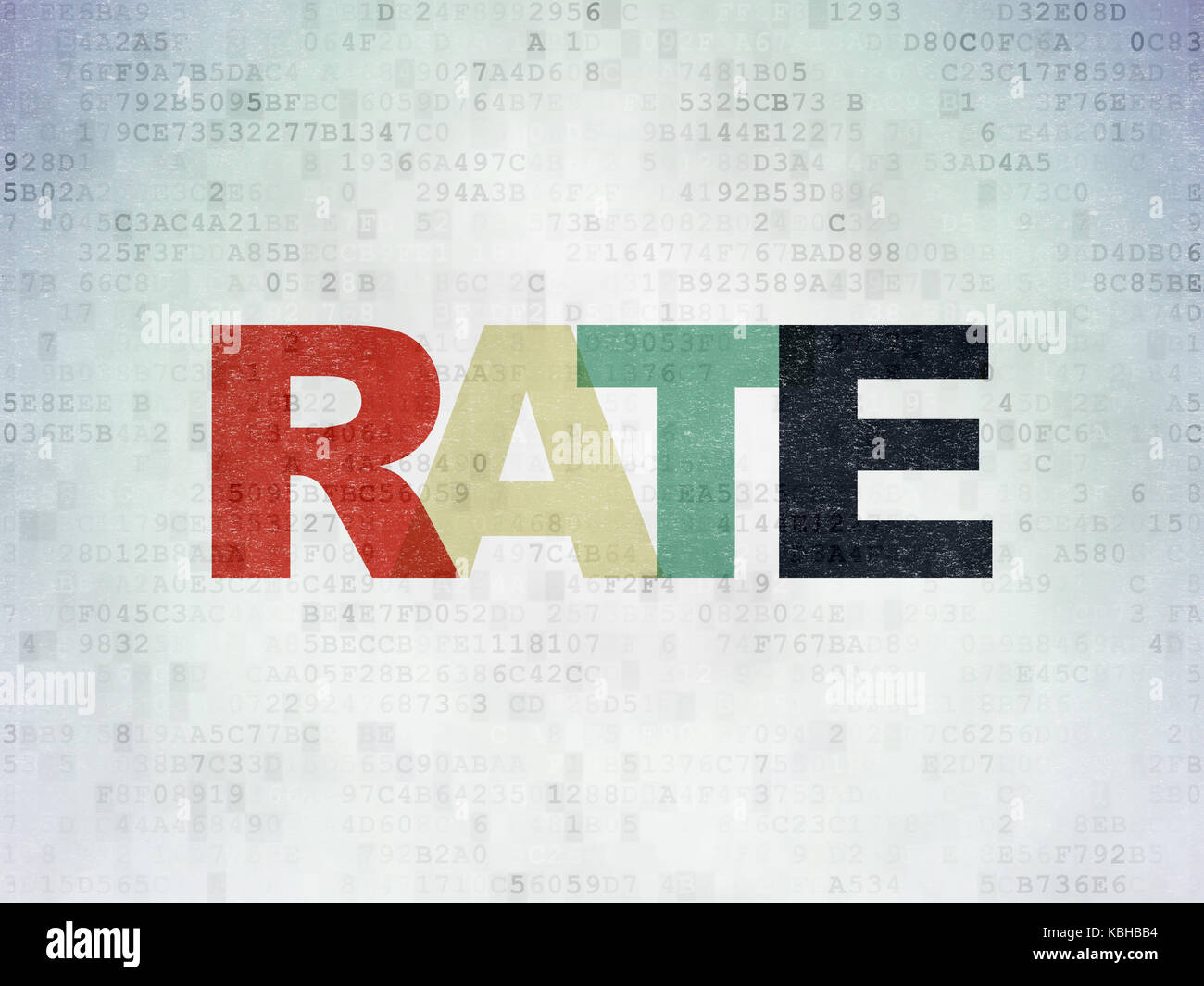 Currency concept: Rate on Digital Data Paper background Stock Photo - Alamy