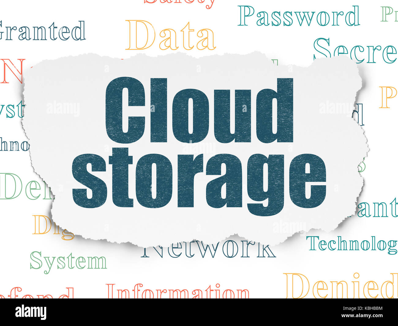 Privacy concept: Cloud Storage on Torn Paper background Stock Photo - Alamy