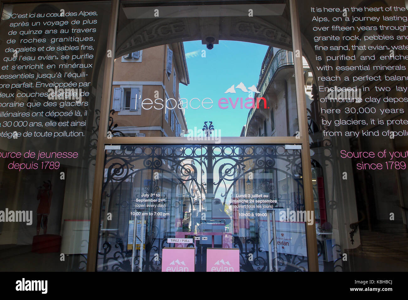 "Buvette Cachat", the original Art Nouveau building of Evian waters ...