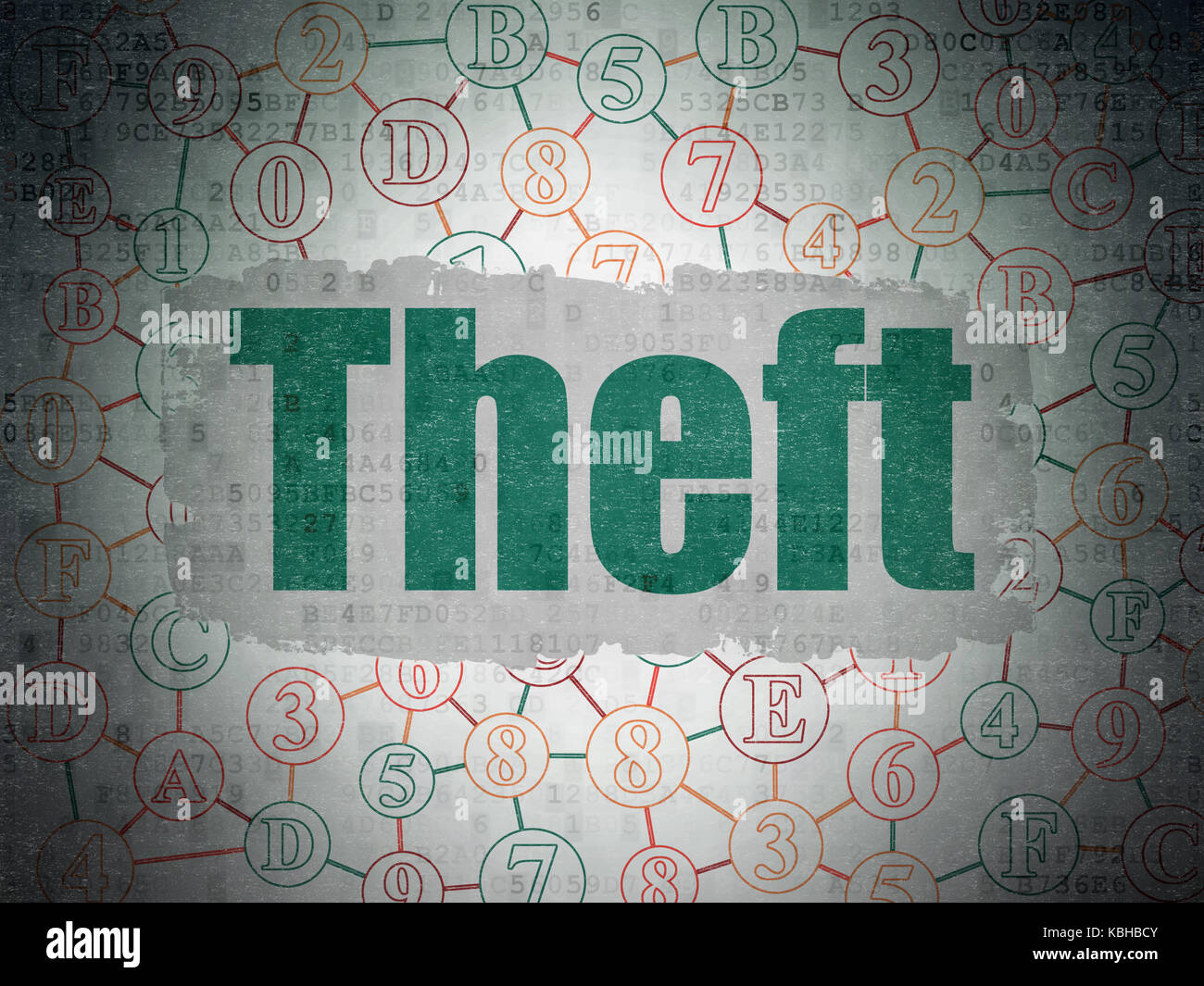 Safety concept: Theft on Digital Data Paper background Stock Photo - Alamy