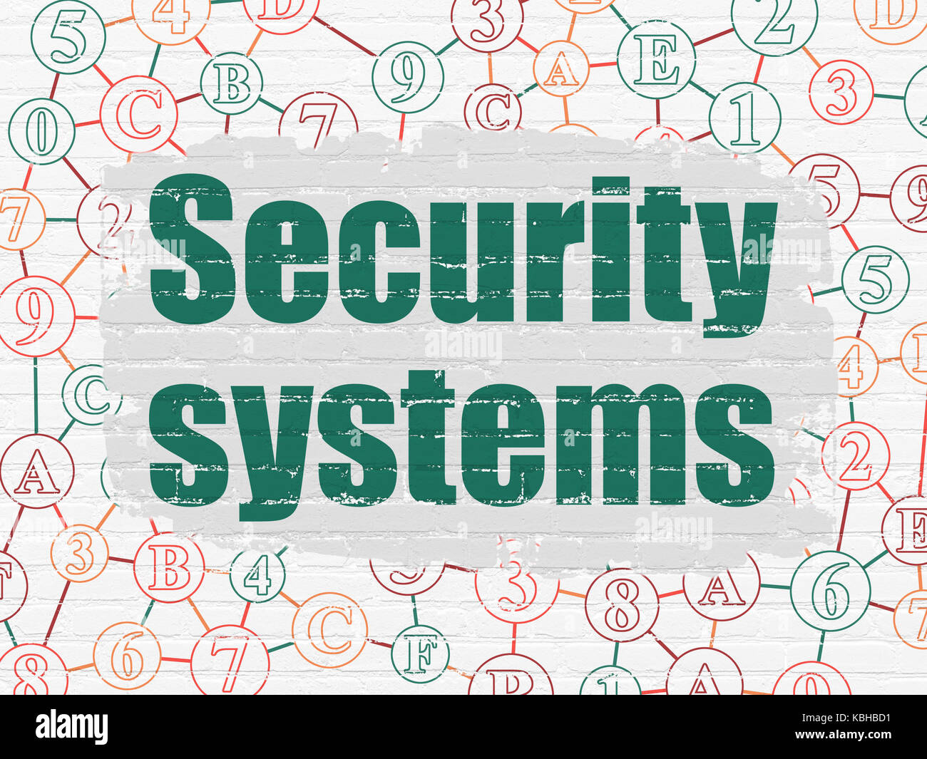Security concept: Security Systems on wall background Stock Photo - Alamy