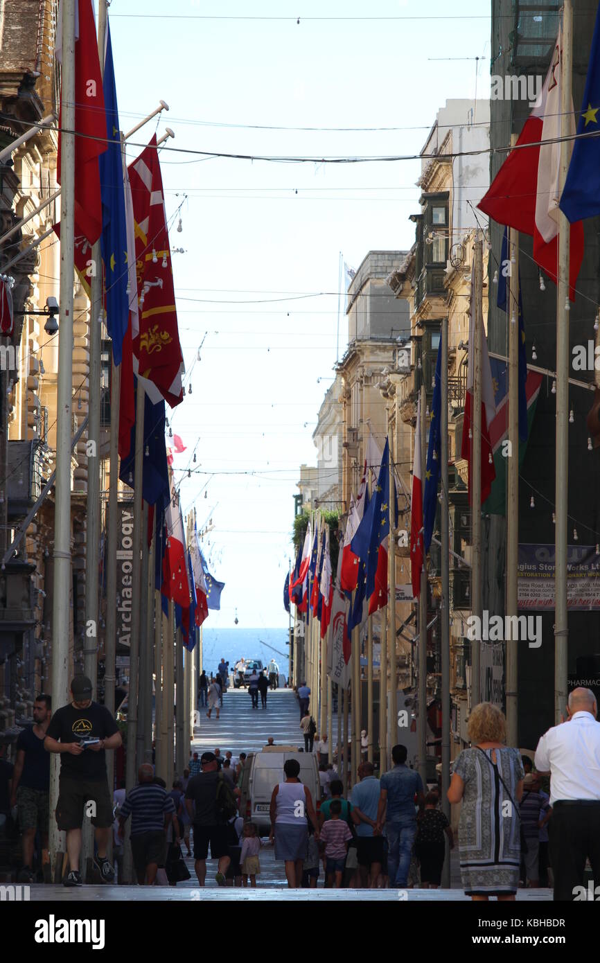 Republic Street, Valletta, Malta, September 2017 Stock Photo - Alamy