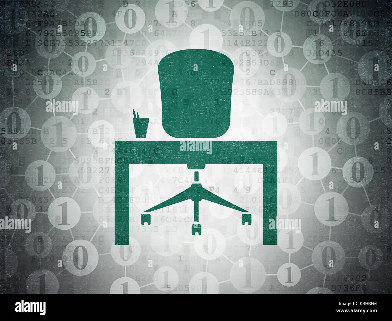 Business concept: Office on Digital Data Paper background Stock Photo - Alamy