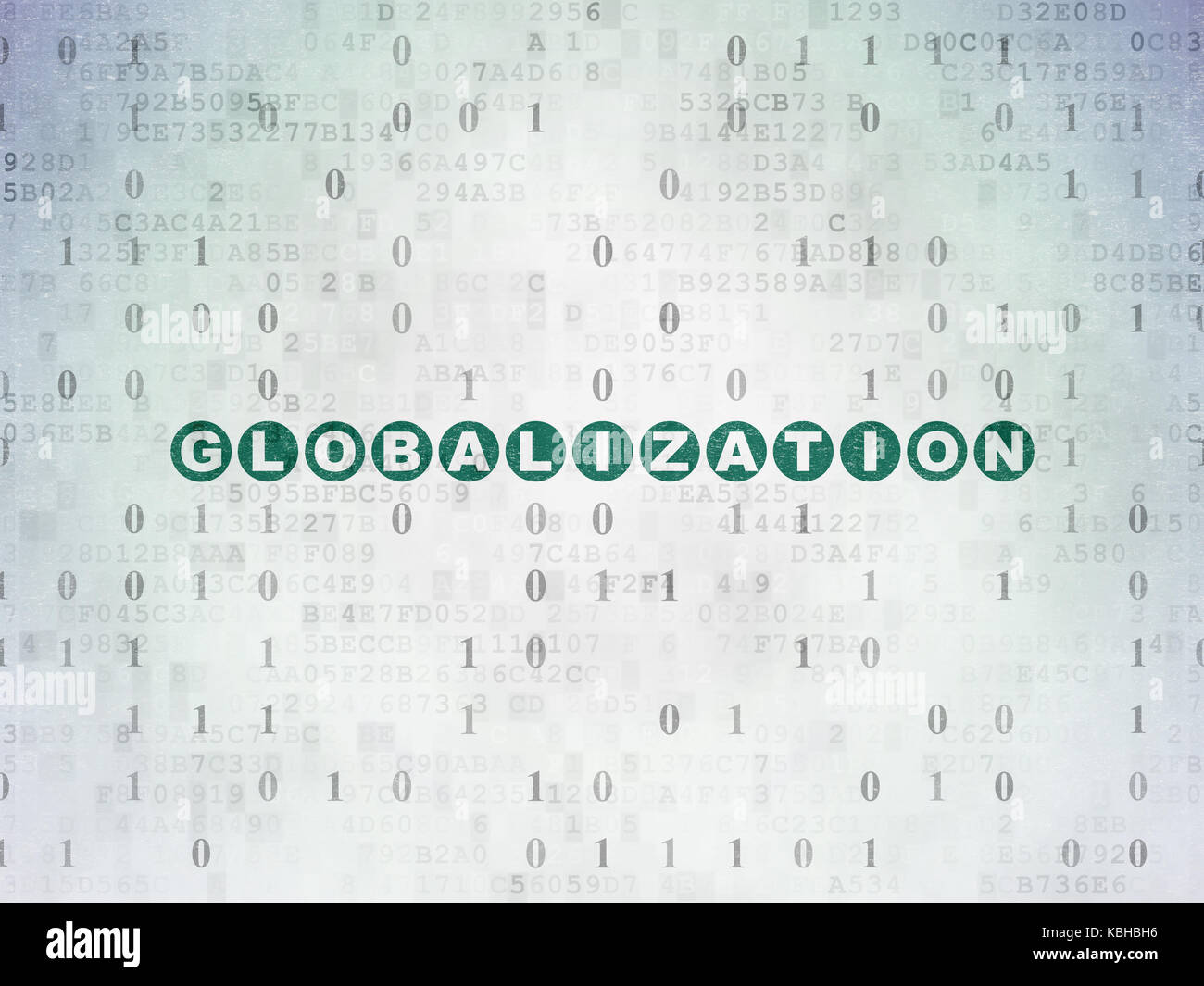 Finance concept: Globalization on Digital Data Paper background Stock Photo - Alamy