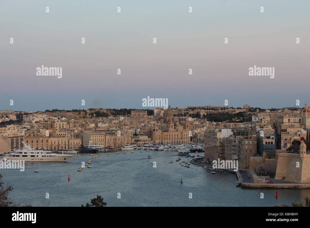 View from Valletta, of The Grand Harbour, and La Guardiola, Malta ...