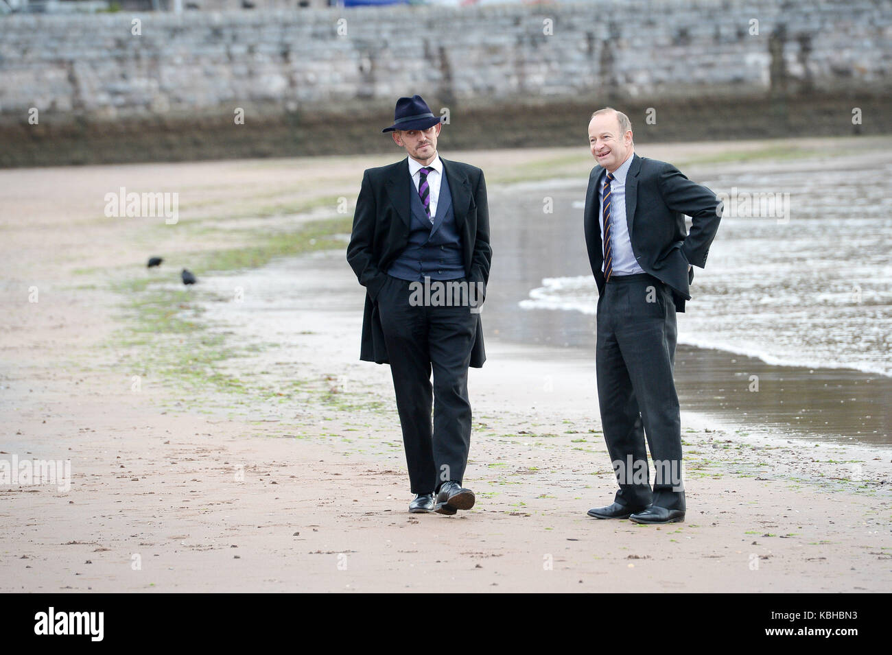 Ukip party leader Henry Bolton and press officer Gawain Towler (left ...