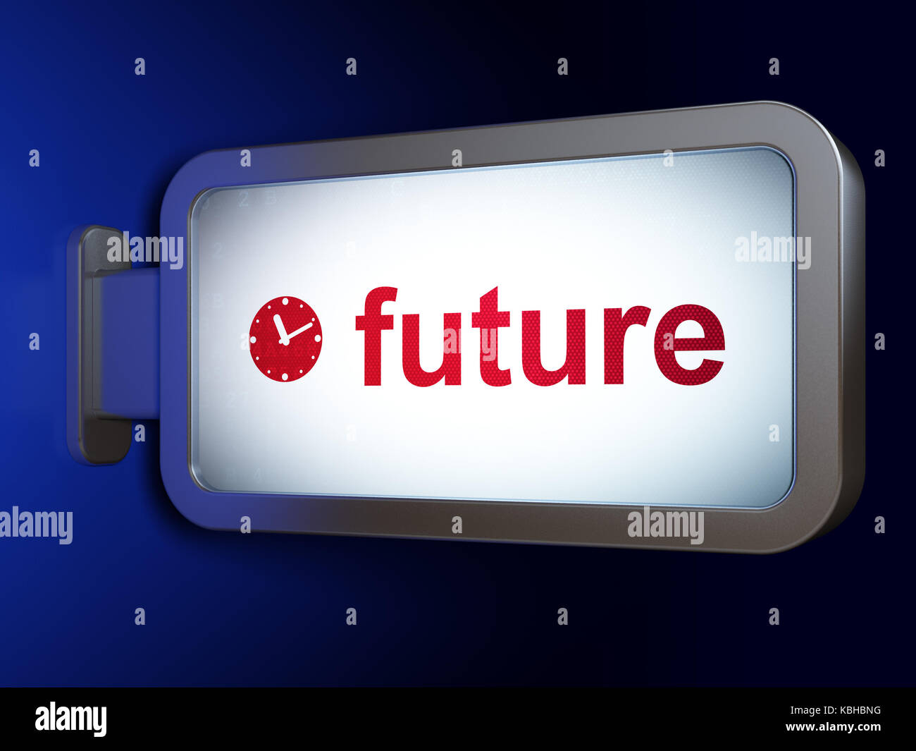 Time concept: Future and Clock on billboard background Stock Photo - Alamy