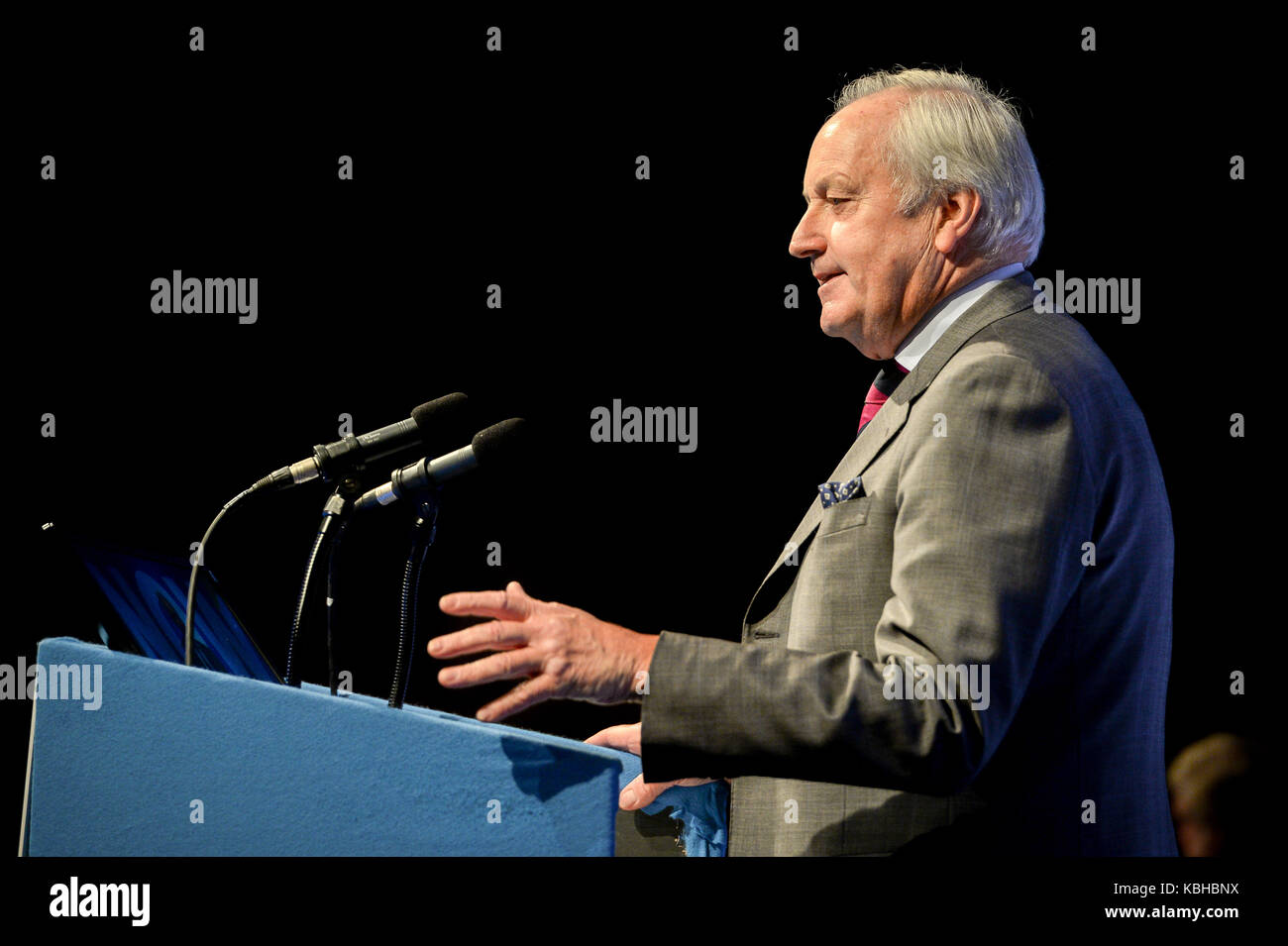 Neil Hamilton speaks during the Ukip National Conference at the Riviera ...