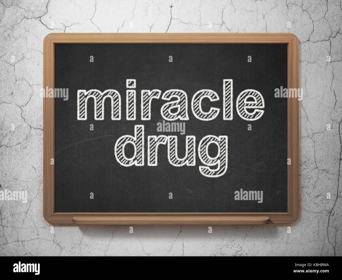 Healthcare concept: Miracle Drug on chalkboard background Stock Photo ...