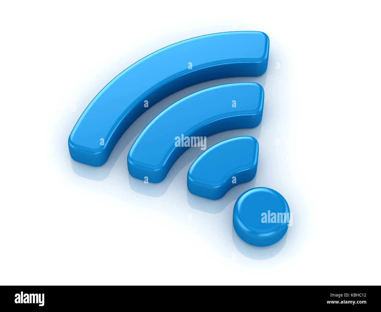 Blue Wifi Symbol , This is a 3d Rendered Computer Generated Image ...