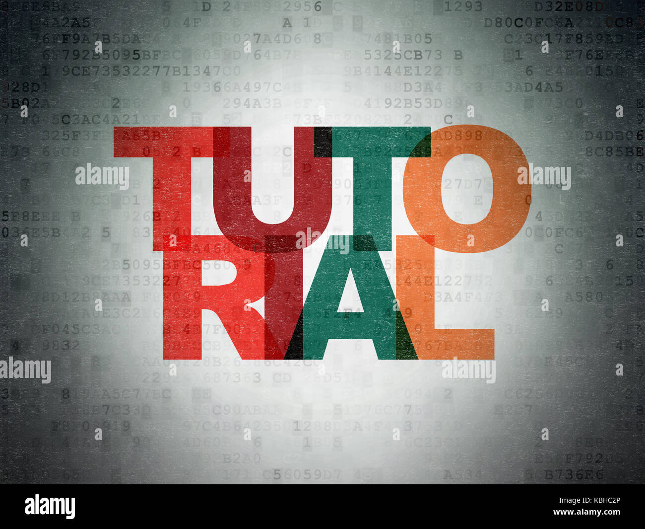 Studying concept: Tutorial on Digital Data Paper background Stock Photo ...