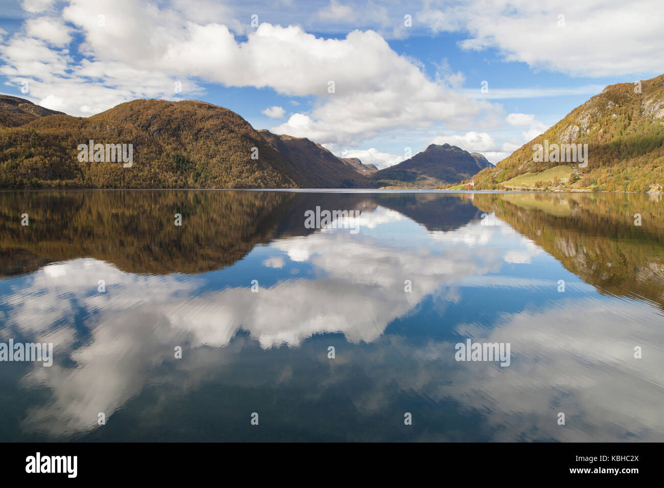 Reflections on Lake Totak, Vinje, Telemark, Norway Stock Photo - Alamy