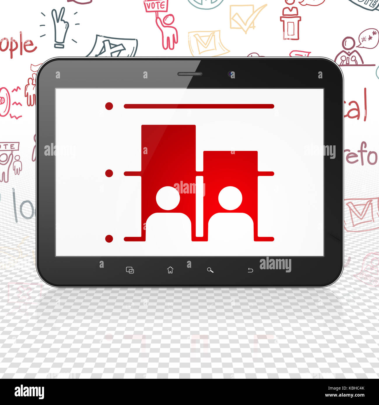 Political concept: Tablet Computer with Election on display Stock Photo ...