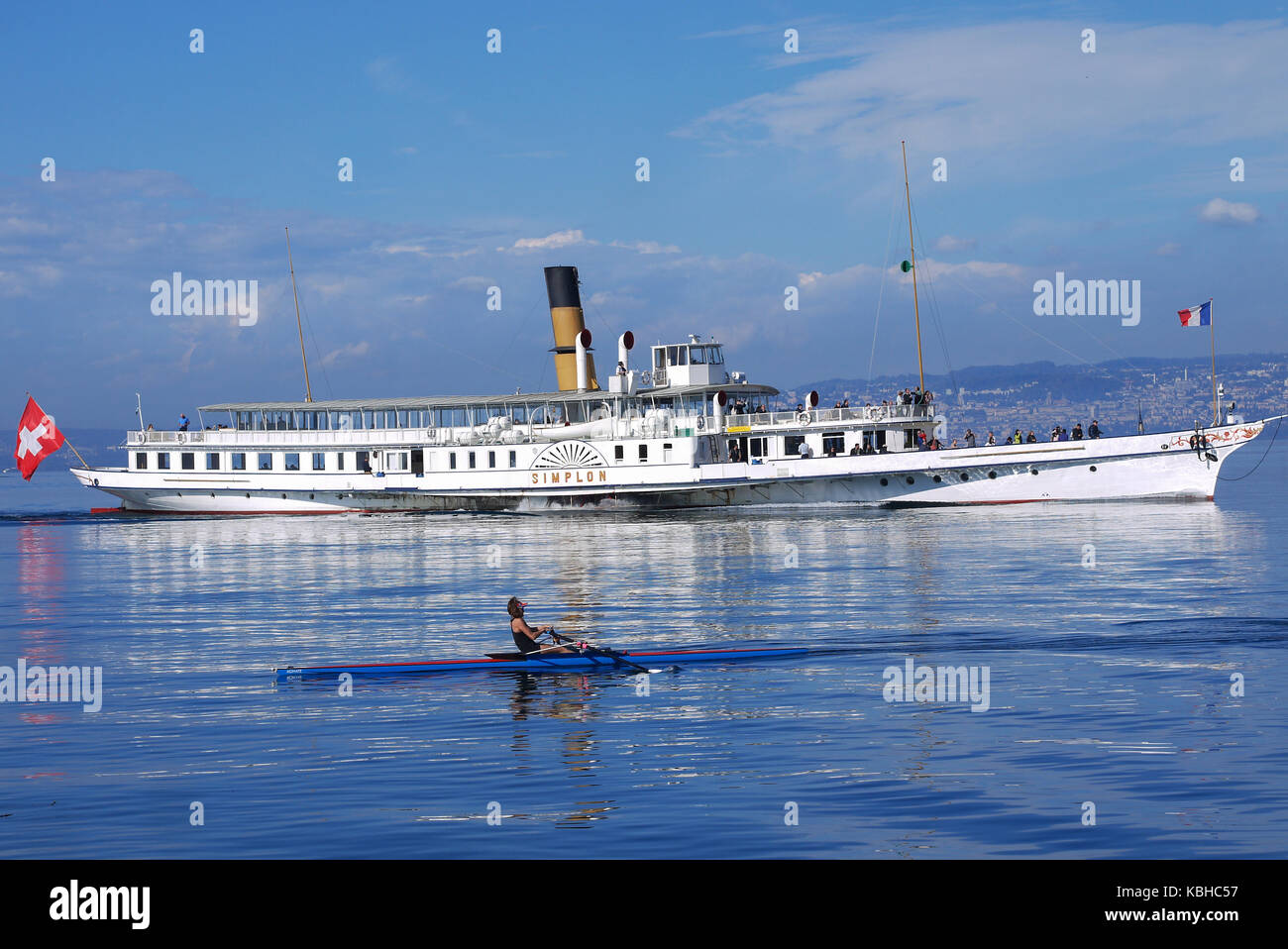 Evian les bains sailing boat hi-res stock photography and images - Alamy