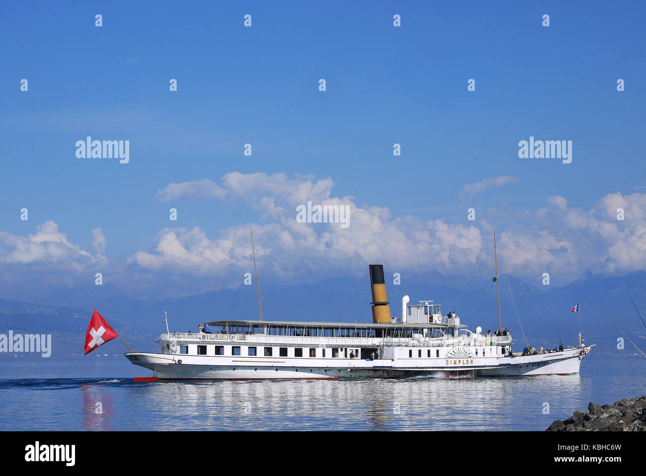 Evian les bains sailing boat hi-res stock photography and images - Alamy