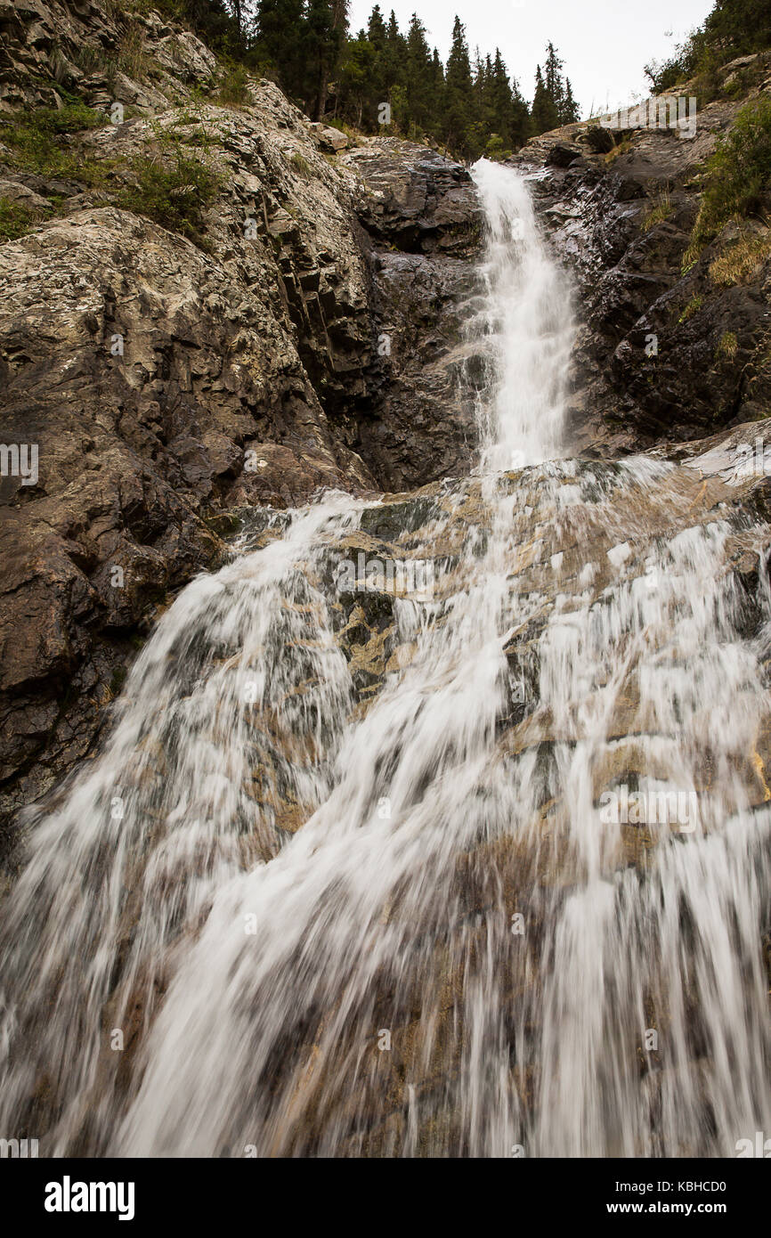 Waterfall Tears Leopard (Barsa), Barskoon gorge, Issyk Kul region ...